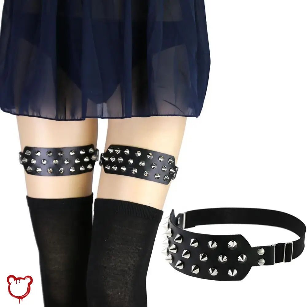 Leather Spike Leg Garters – The Cursed Closet
