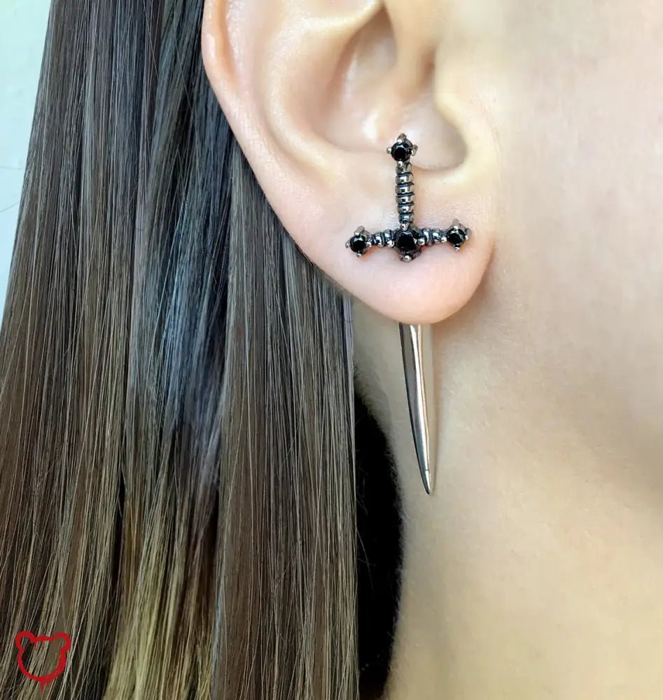 Metal dagger earrings – The Cursed Closet