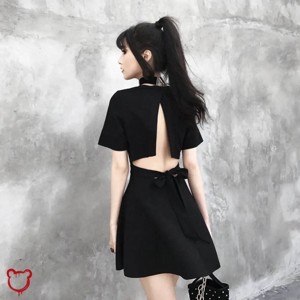Scary Open Back Gothic Dress – The Cursed Closet